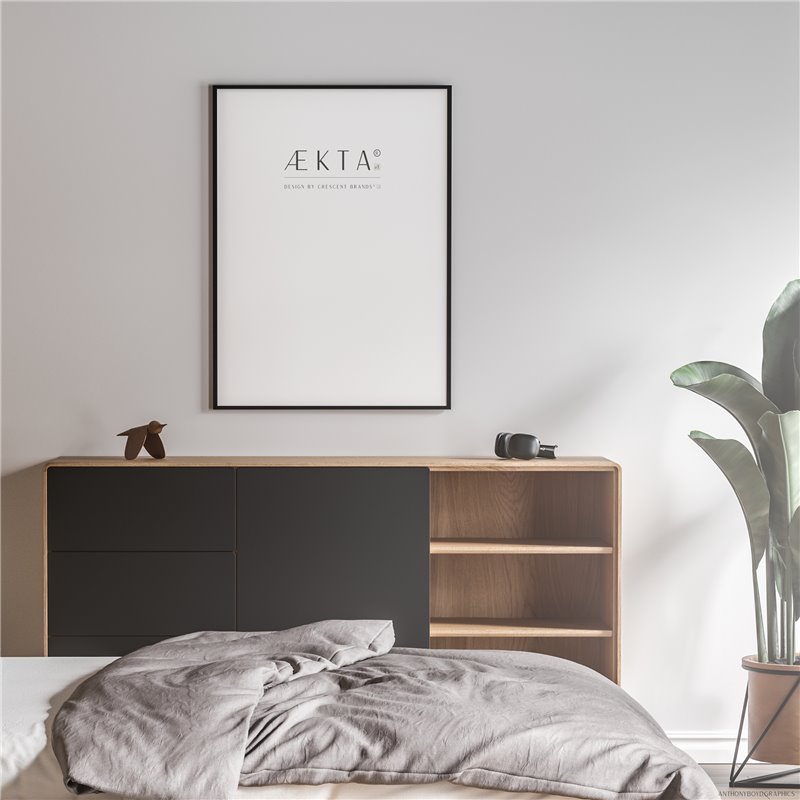 Cadre alu A2 AEKTA - NOIR Mat - Pour format A2 (42x59,4cm)